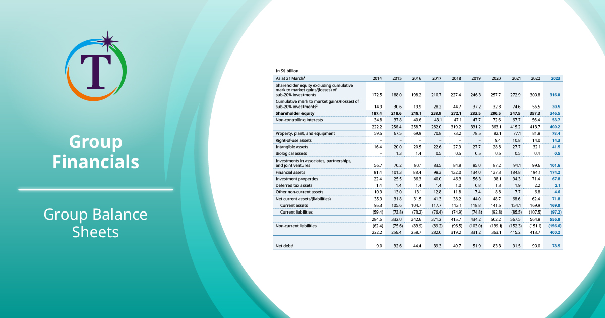 Group Balance Sheets - Group Financials | Temasek Review 2023